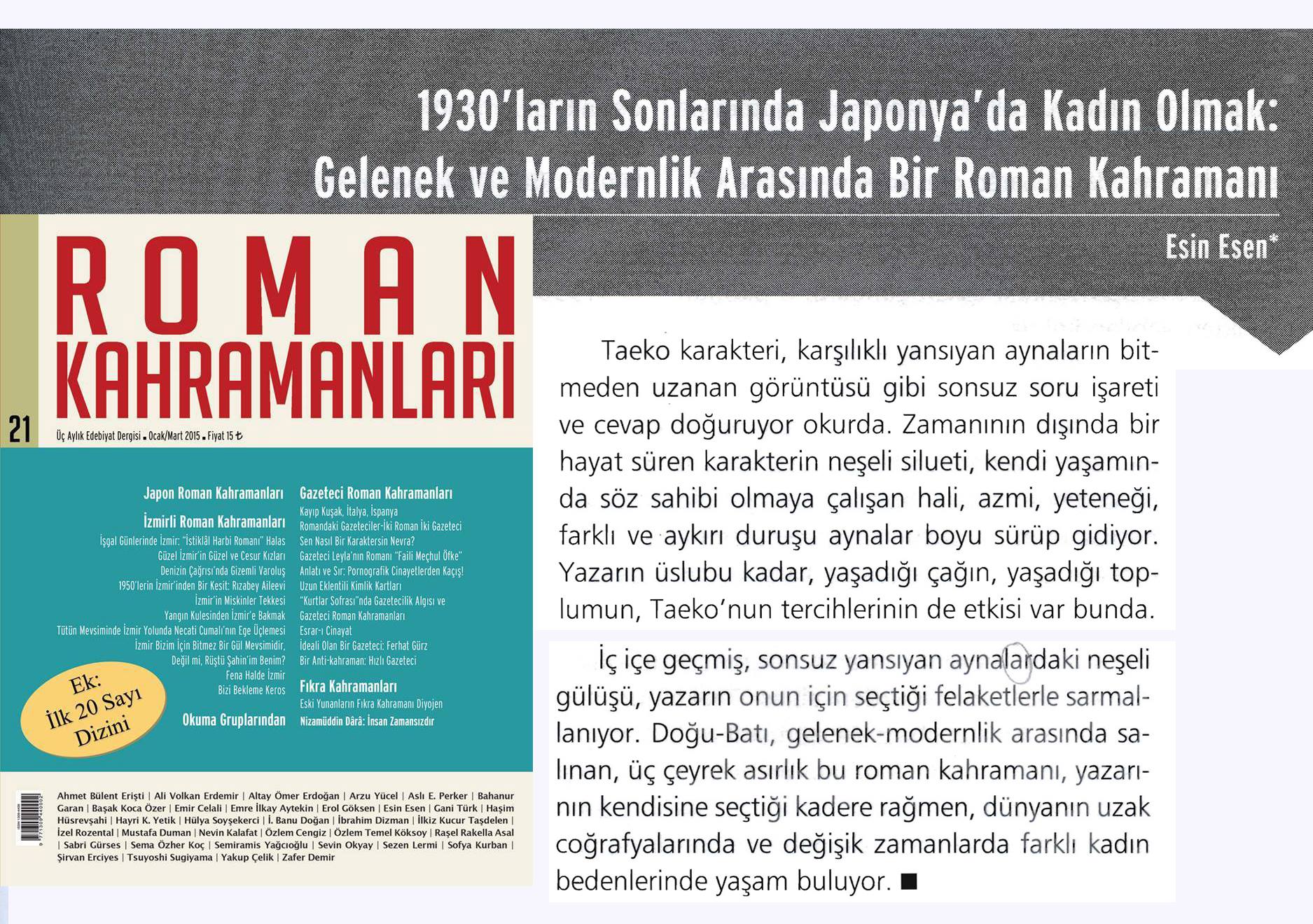 1930’LARIN SONLARINDA JAPONYA’DA KADIN OLMAK: GELENEK VE MODERNLİK ...